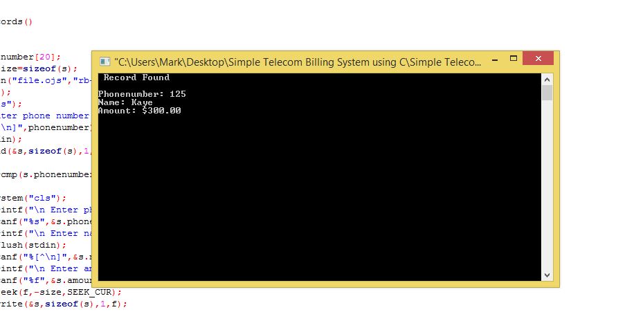 Simple Telecom Billing System Using C With Free Source Code Sourcecodester